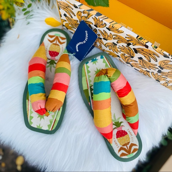 FARM Rio | Shoes | Farm Rio Pineapple Puffy Sandals | Poshmark